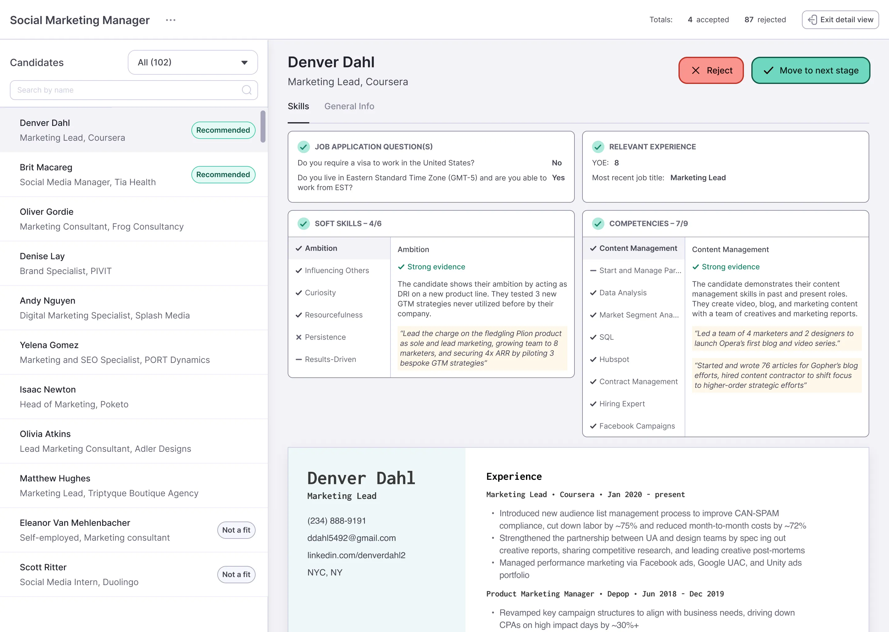 AI Tool for Candidate and Resume Screening | Searchlight